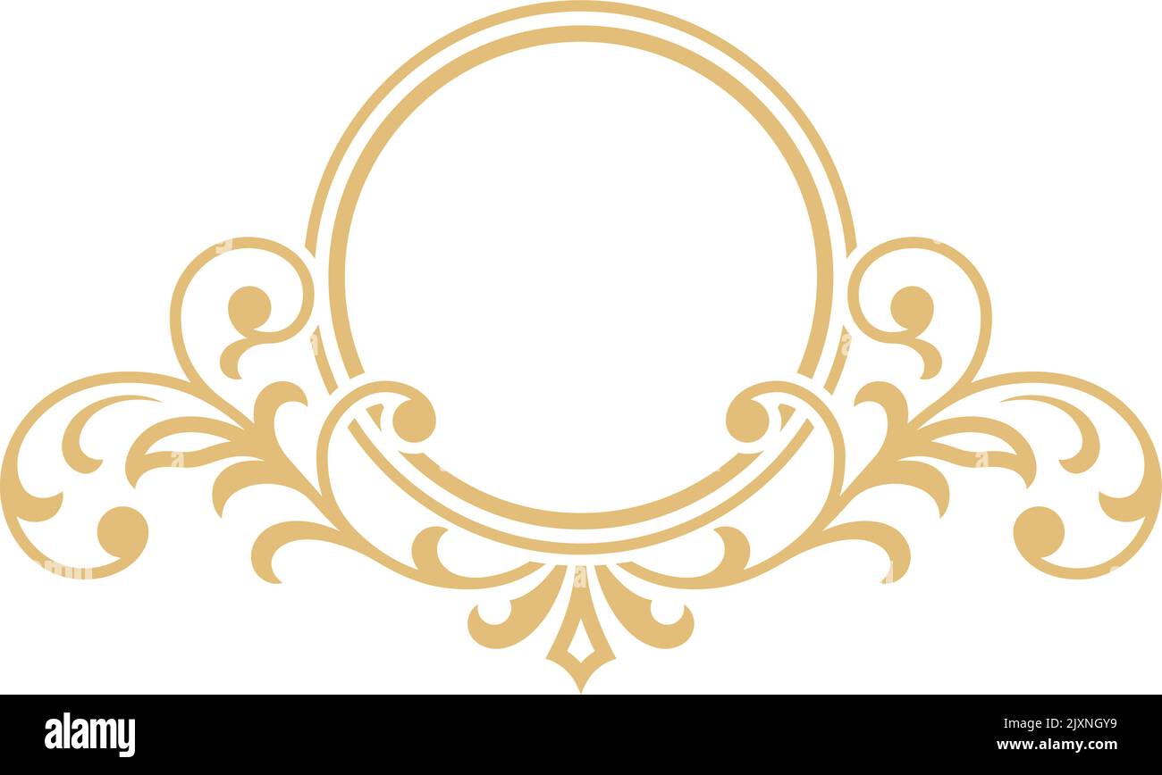 Filigree badge element Cut Out Stock Images & Pictures - Alamy