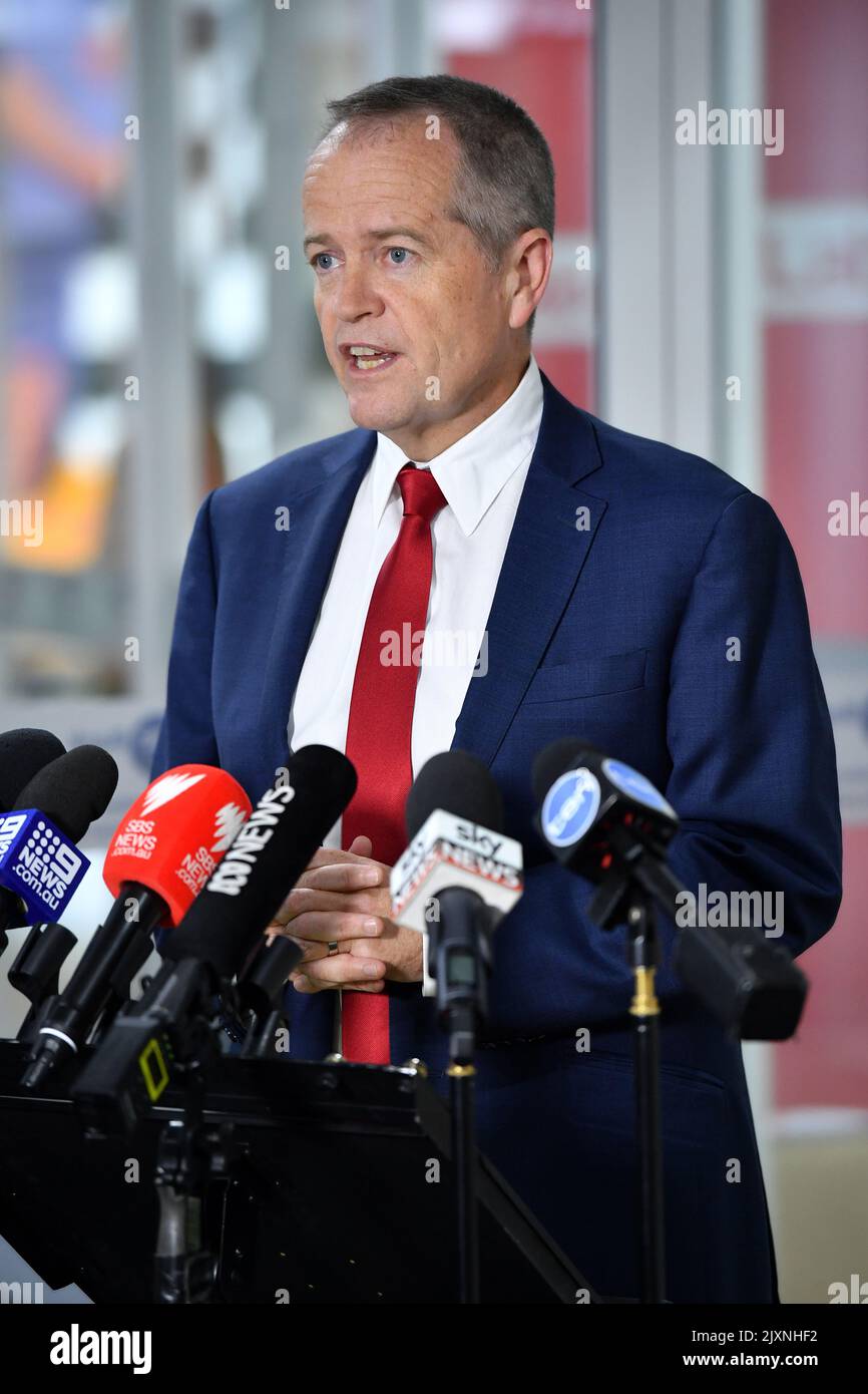 Leader of the Opposition Bill Shorten speaks to the media in Sydney ...