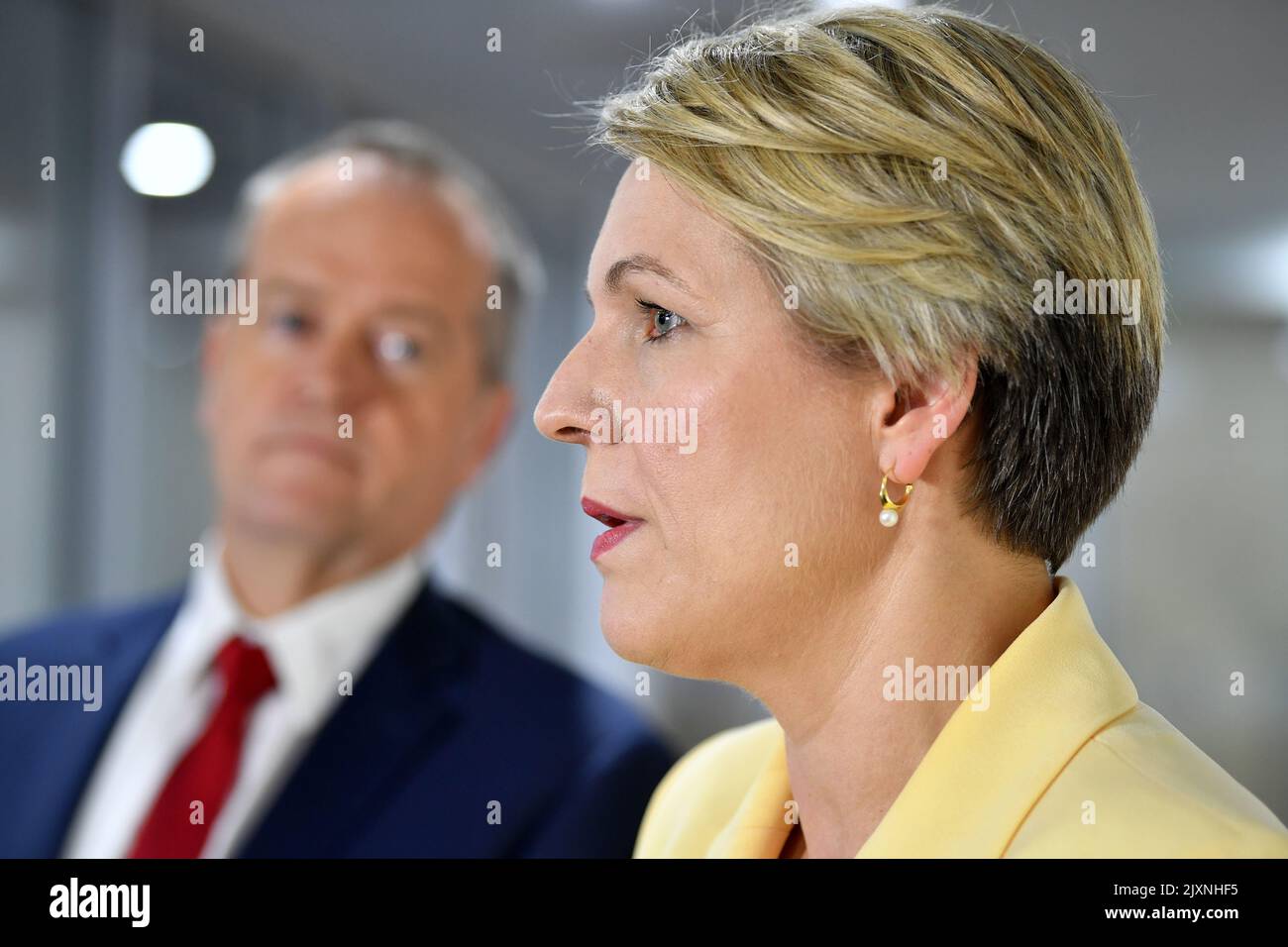 Leader of the Opposition Bill Shorten (left) and Deputy Leader of the ...