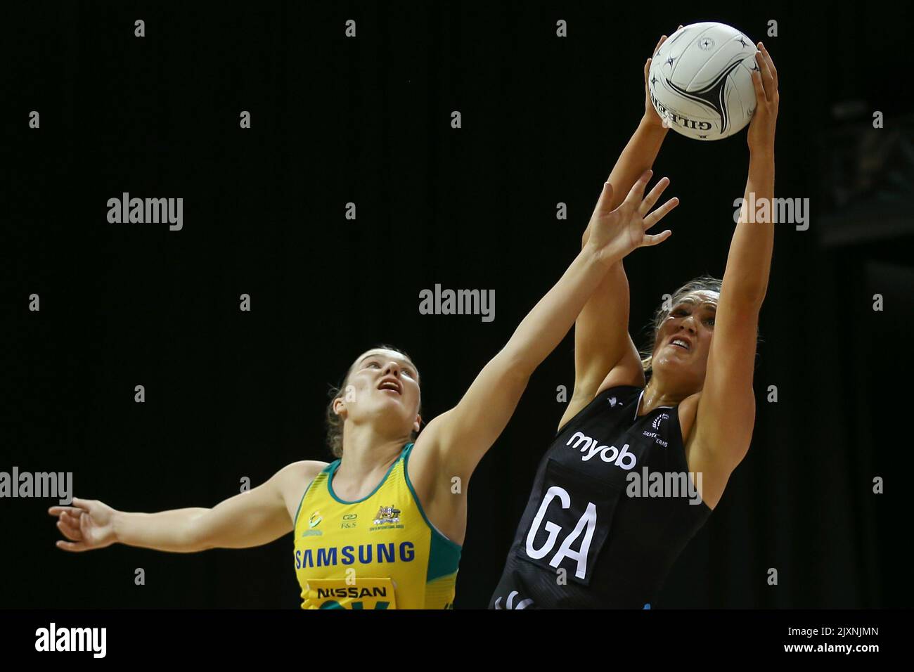 Courtney Bruce of Australia challenges Te Paea Selby-Rickit of New ...