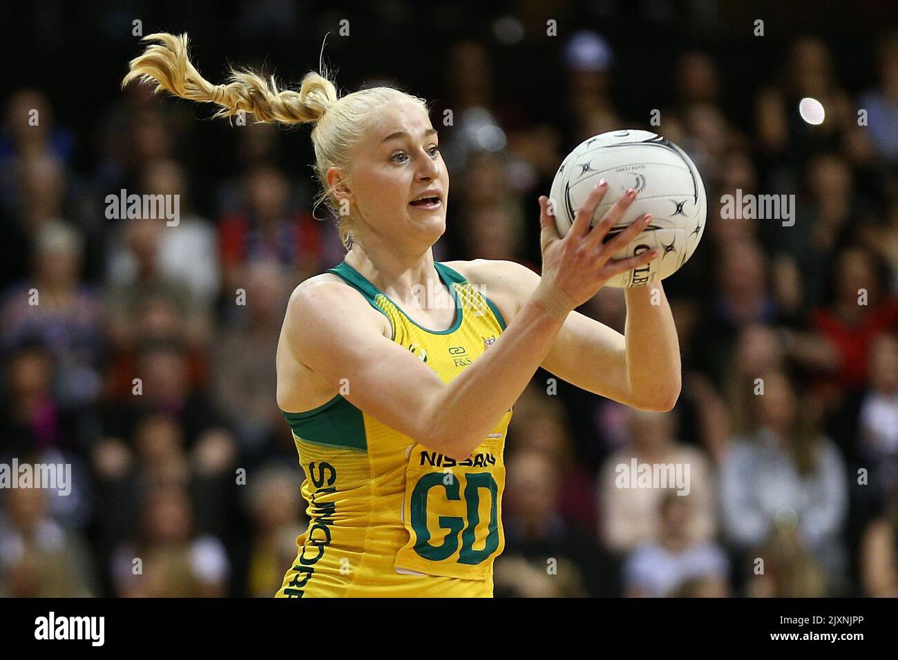 April Brandley of Australia during the Netball Constellation Cup match ...