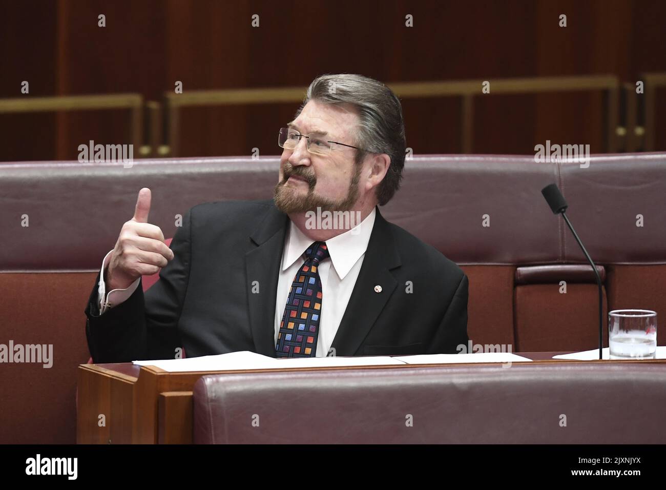 Independent Senator Derry Hinch prepares to deliver a statement on ...