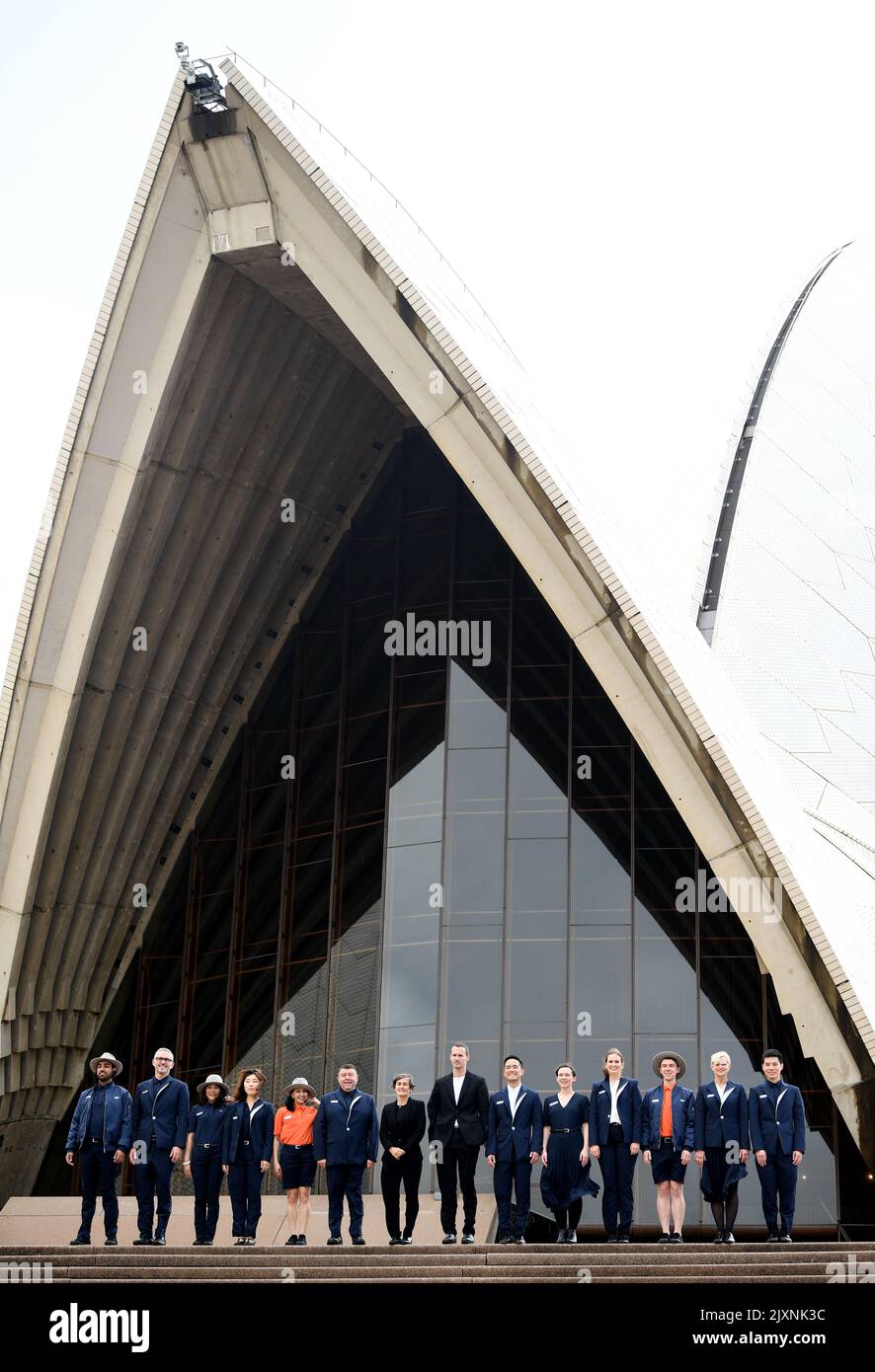 Sydney Opera House CEO Louise Herron and designer Dion Lee pose for a photograph with staff at ...