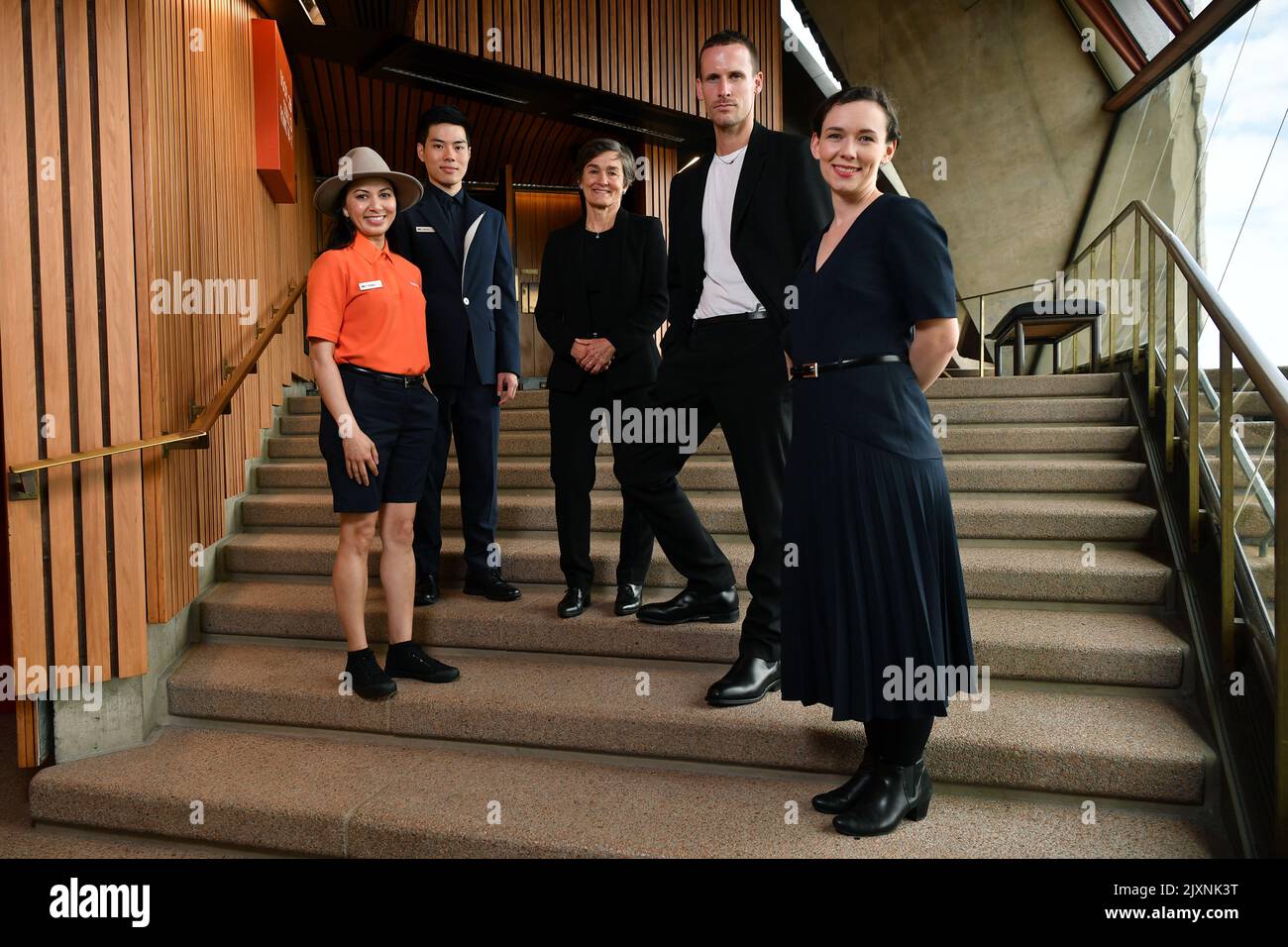 Sydney Opera House CEO Louise Herron and designer Dion Lee pose for a ...