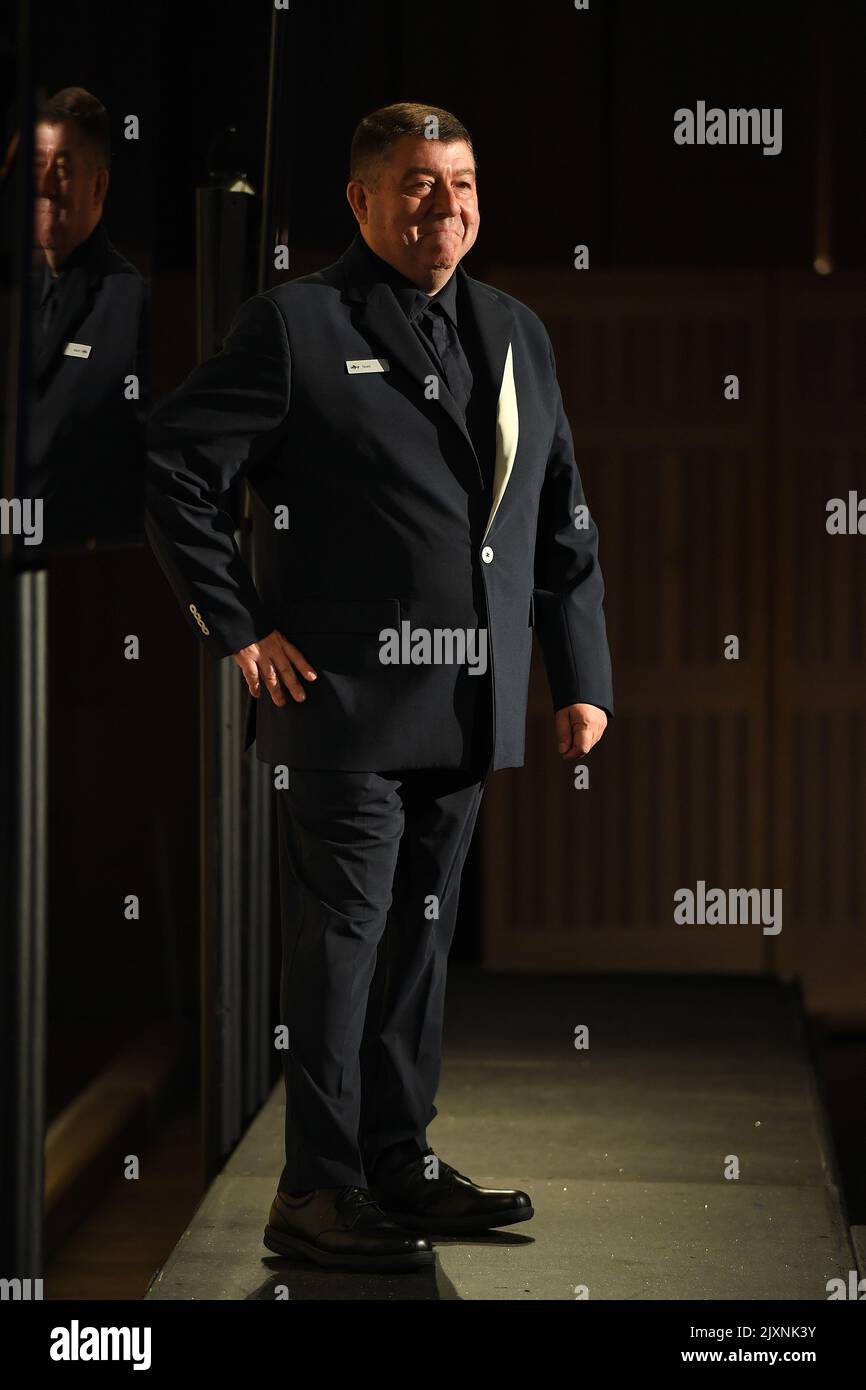 A model wears a piece from the new Sydney Opera House uniform ...