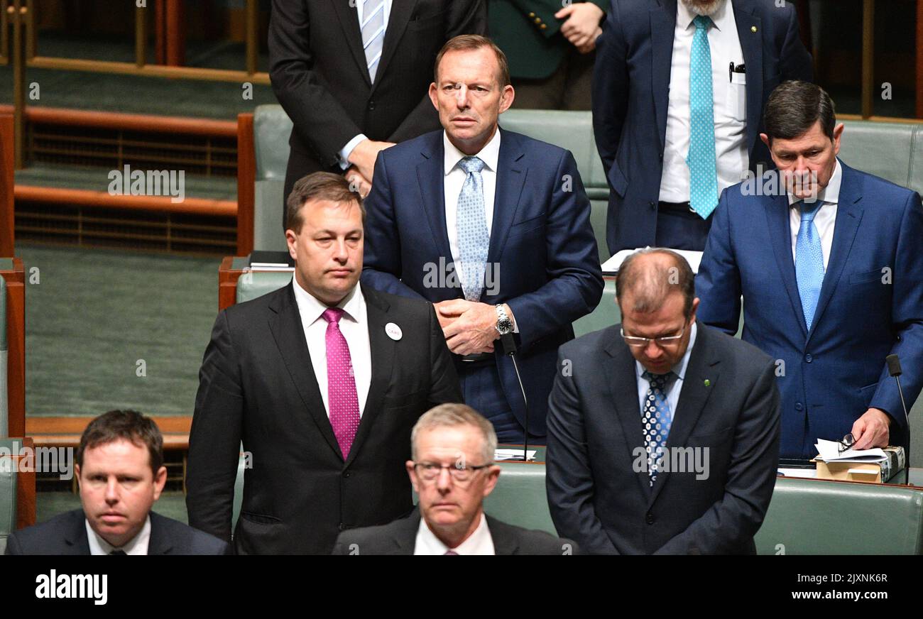 Former prime minister Tony Abbott during Question Time in the House of ...