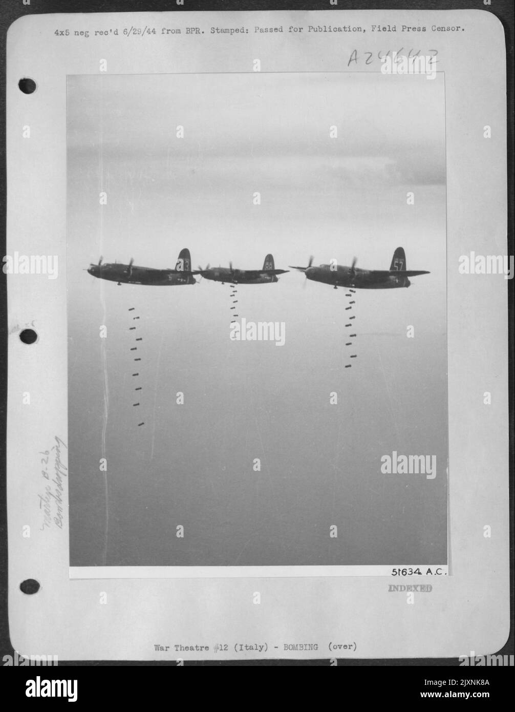 On their way from the bomb bays of these Martin B-26 Marauders of the ...