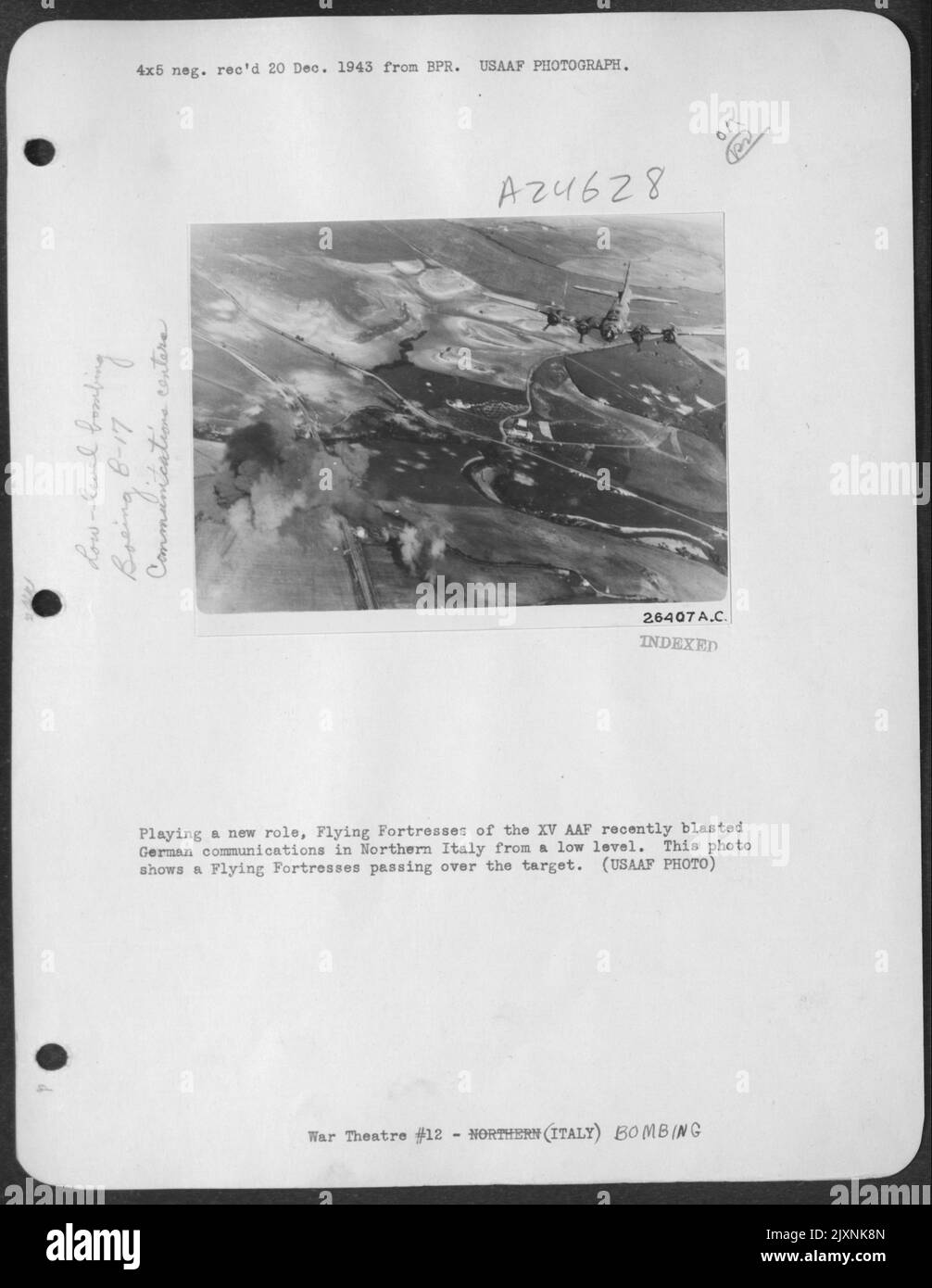 Playing a new role, Flying Fortresses of the XV AAF recently blasted ...