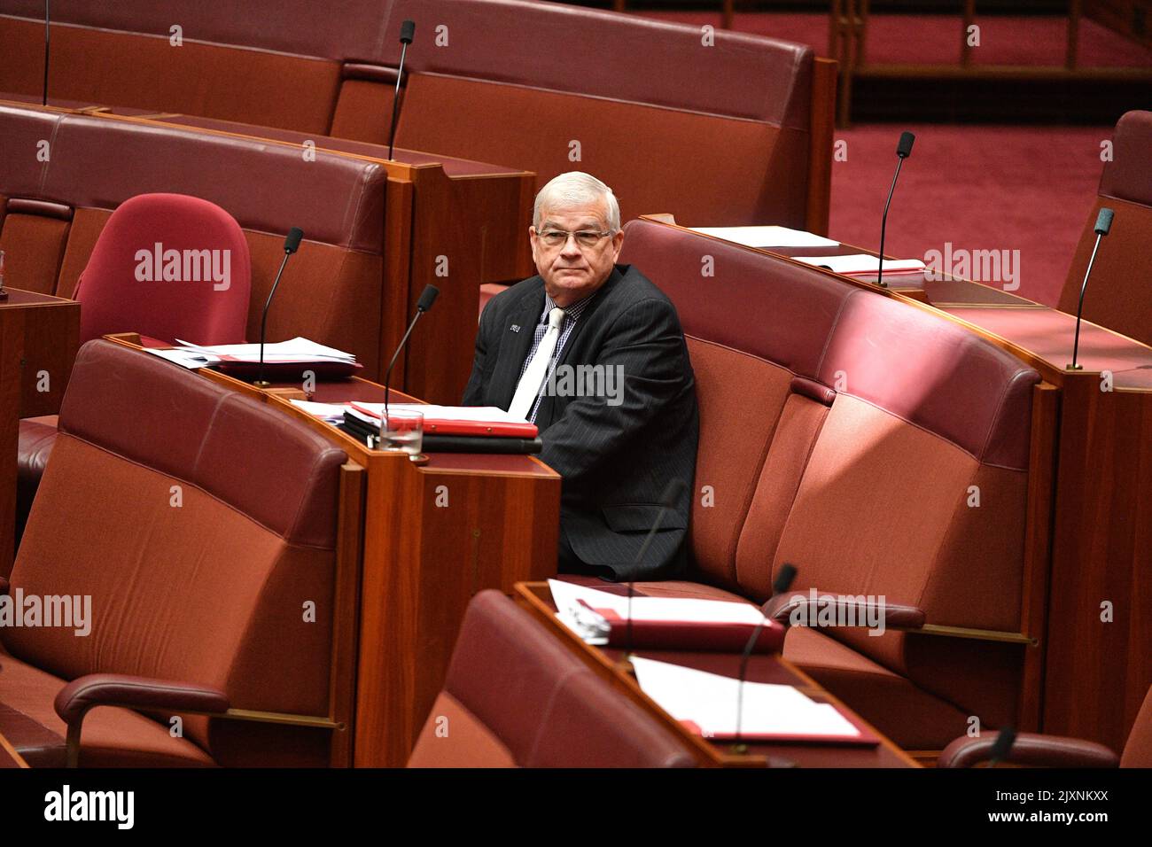 United Australia Party Senator Brian Burston during debate on Senator ...