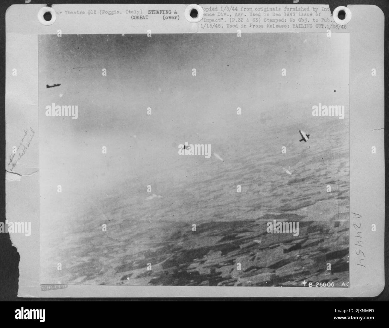 This U.S. Army 15th Air Force B-17 bomber (right) has just lost one ...