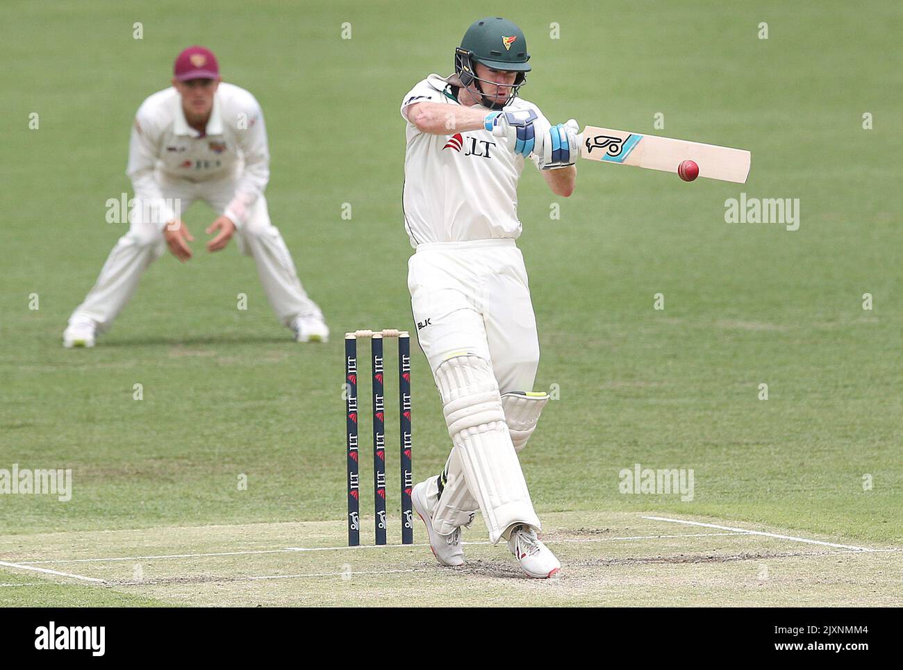 Tom Rogers of the Tigers plays a shot during day two of the JLT ...