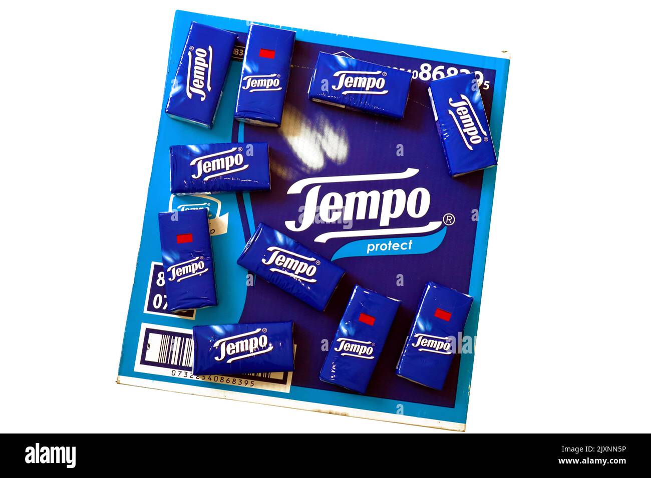 TEMPO Handkerchiefs Tissues. Tempo is a brand of ESSITY Stock Photo - Alamy