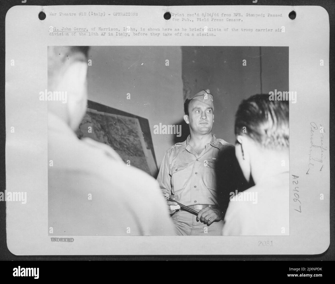 Colonel John Cerny Of Harrison Idaho Is Shown Here As He Briefs Pilots ...