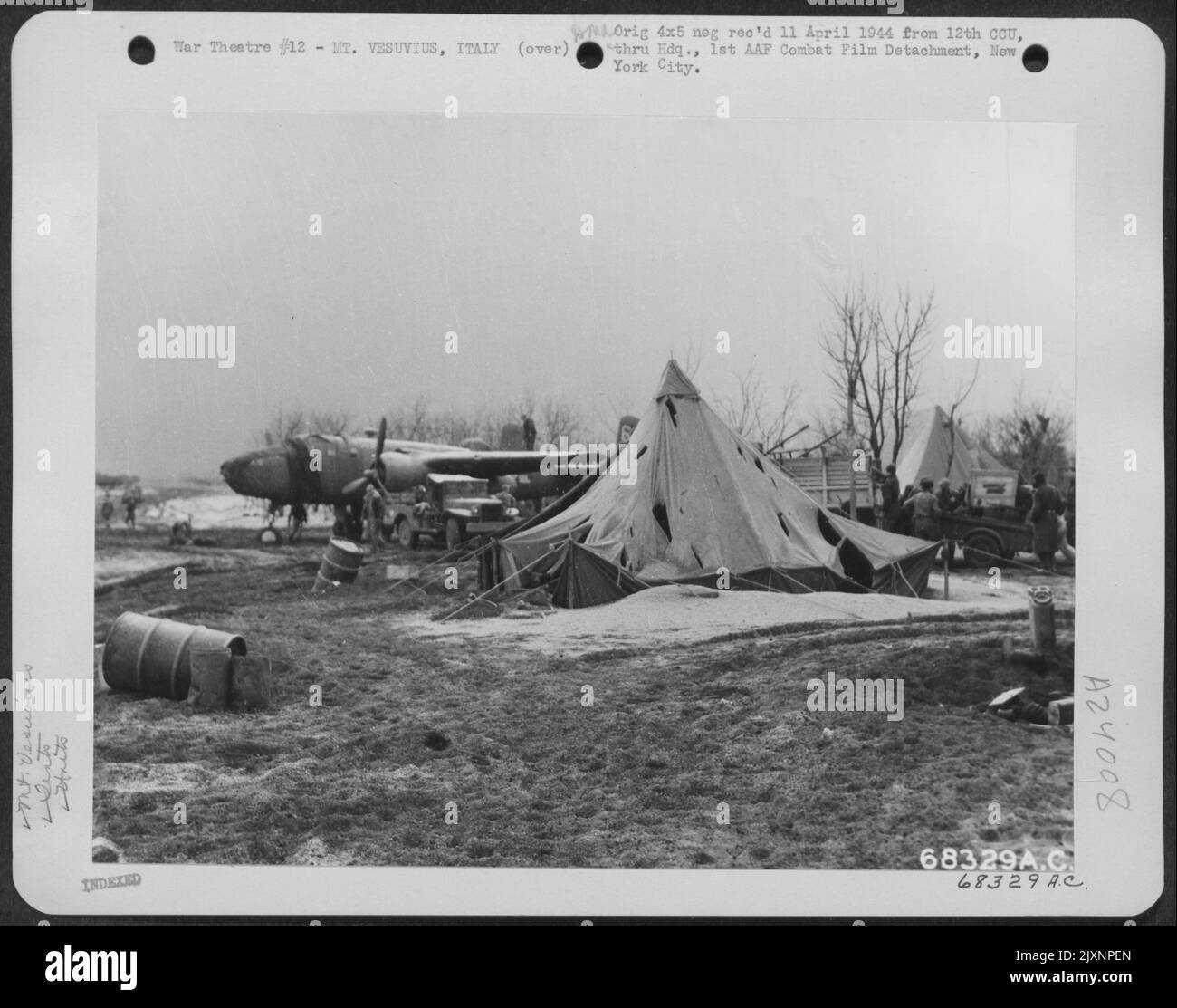 The Tent Was Badly Damaged By Ashes And Cinders Which Were Blown Down ...