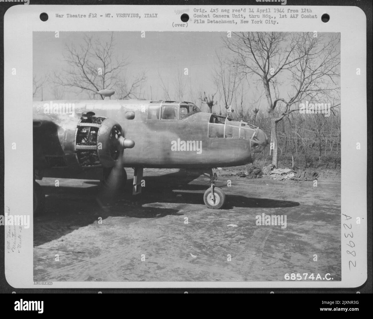 Motors Of A North American B-25 Of The 340Th Bomb Group Are Tested ...