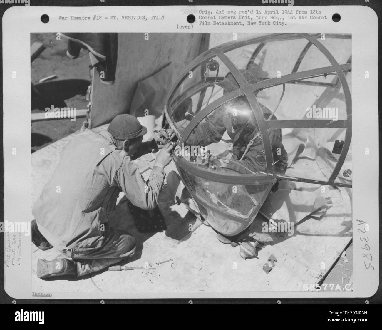 A New Plexi-Glass Nose Is Fitted With Windshield-Wipers Before It Is ...