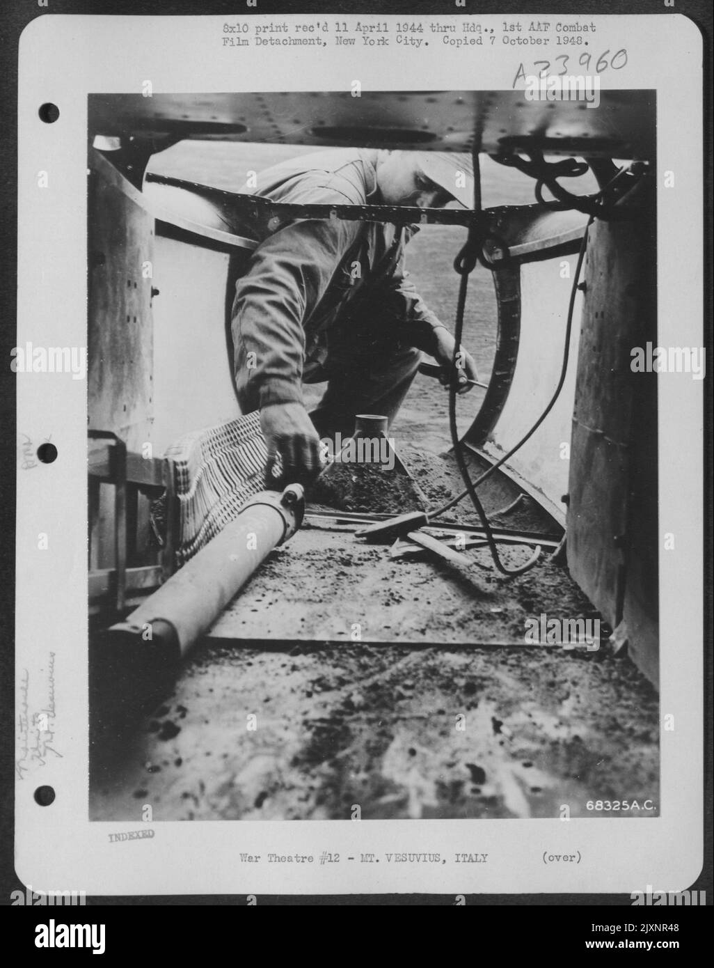 Men Of The 340Th Bomb Group Based In Italy Sweep Out And Repair Planes ...