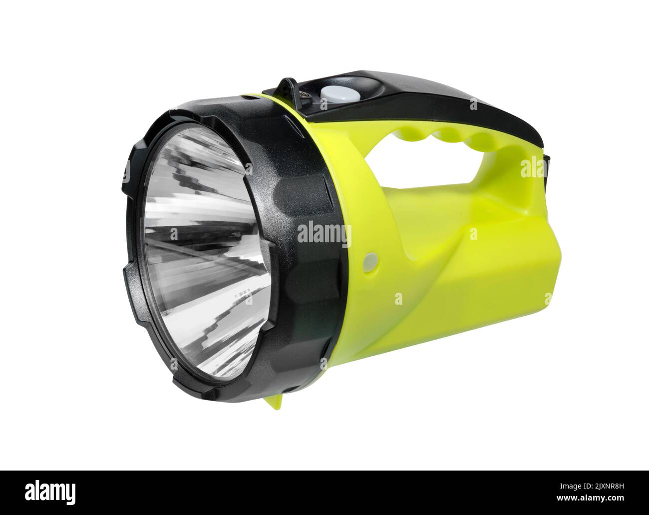 Flashlight isolated on white background. Plastic flash light Stock ...