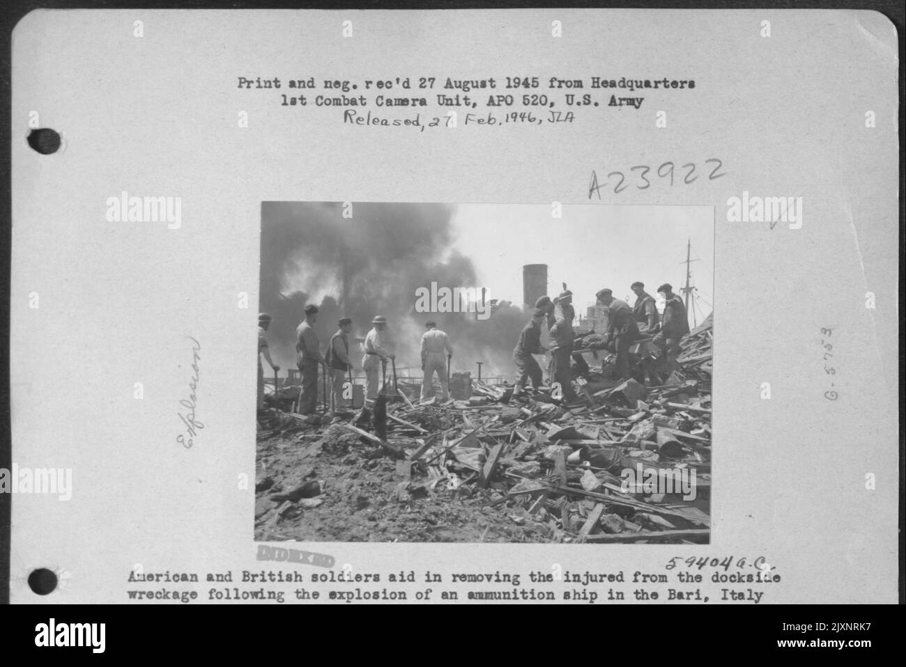 American And British Soliders Aid In Removing The Injured From The ...