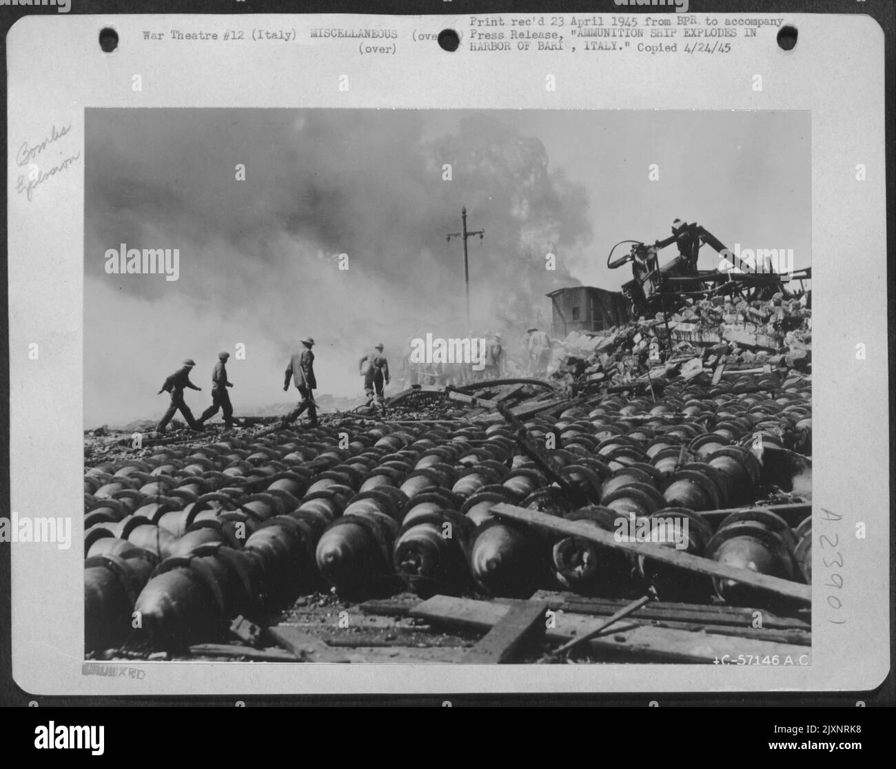 Ammunition Ship Explodes In Harbor Of Bari, Italy - Walking Around A ...