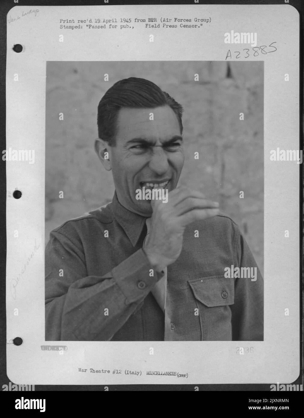 Sgt. Eddie Cope Of Austin, Texas Illustrates Sign Language Used By ...
