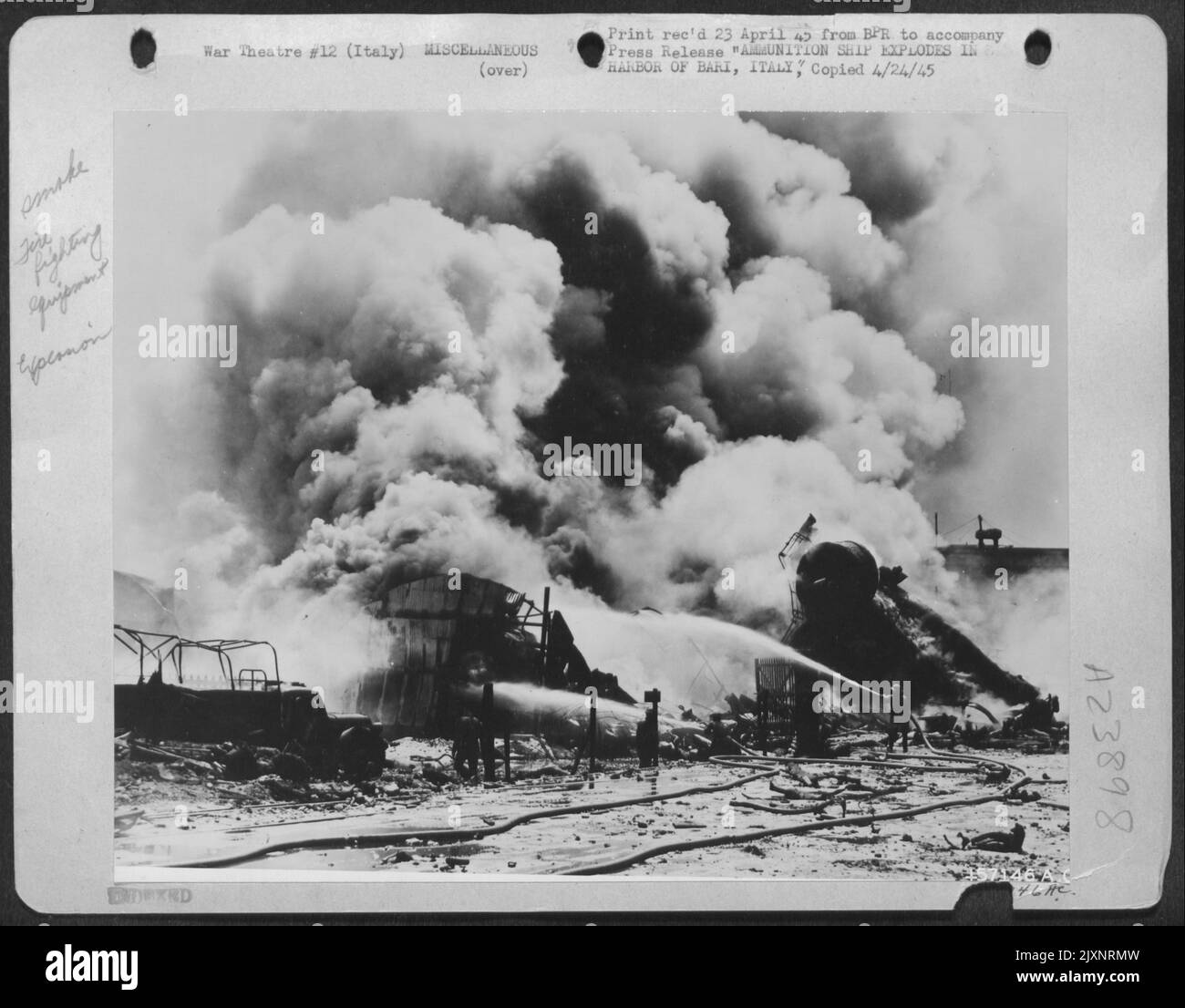 Ammunition Ship Explodes In Harbor Of Bari, Italy - Amidsts The ...
