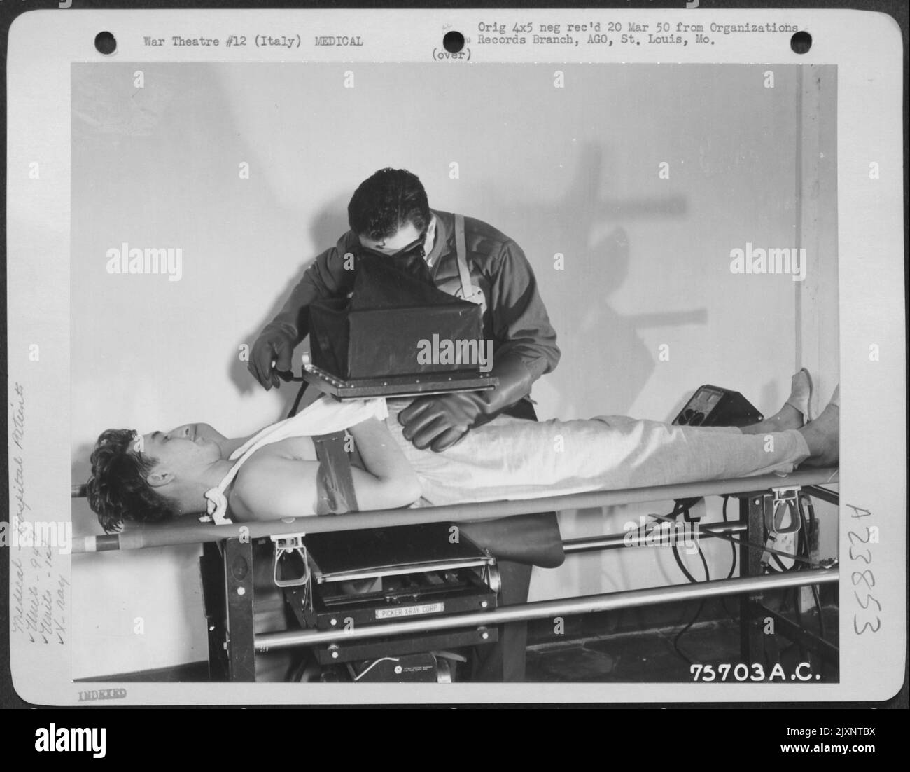 A Member Of The 94Th Fighter Squadron, 1St Fighter Group, Is X-Rayed ...