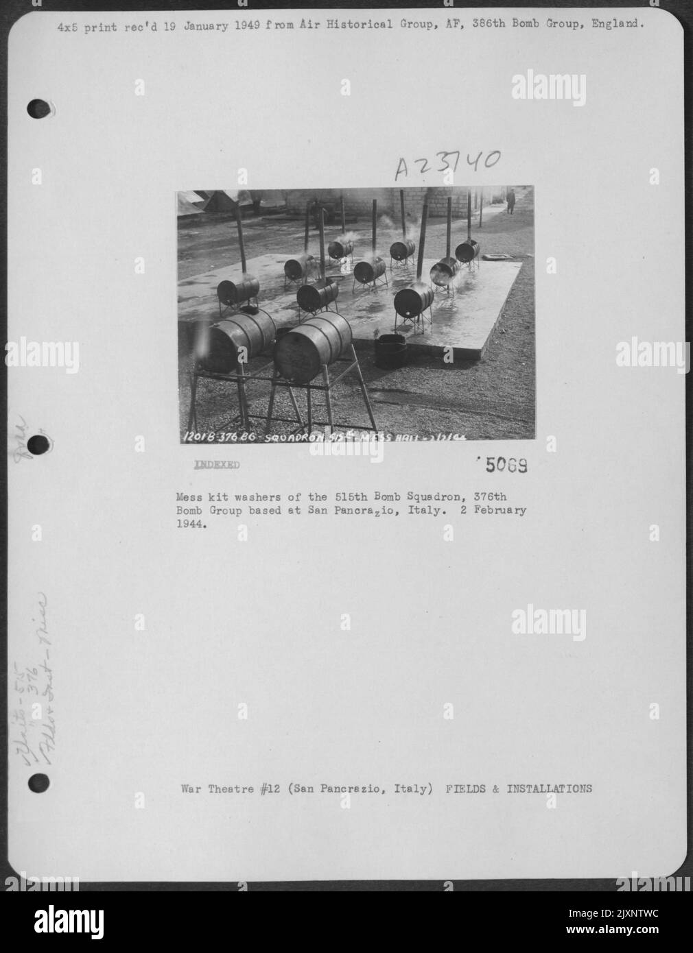 Mess Kit Washers Of The 515Th Bomb Squadron, 376Th Bomb Group Based At ...