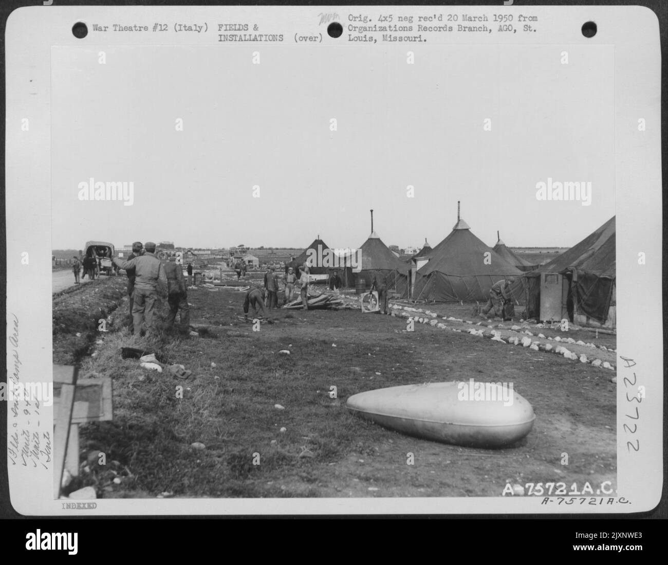 Tent Area Of The 94Th Fighter Squadron, 1St Fighter Group, At An ...