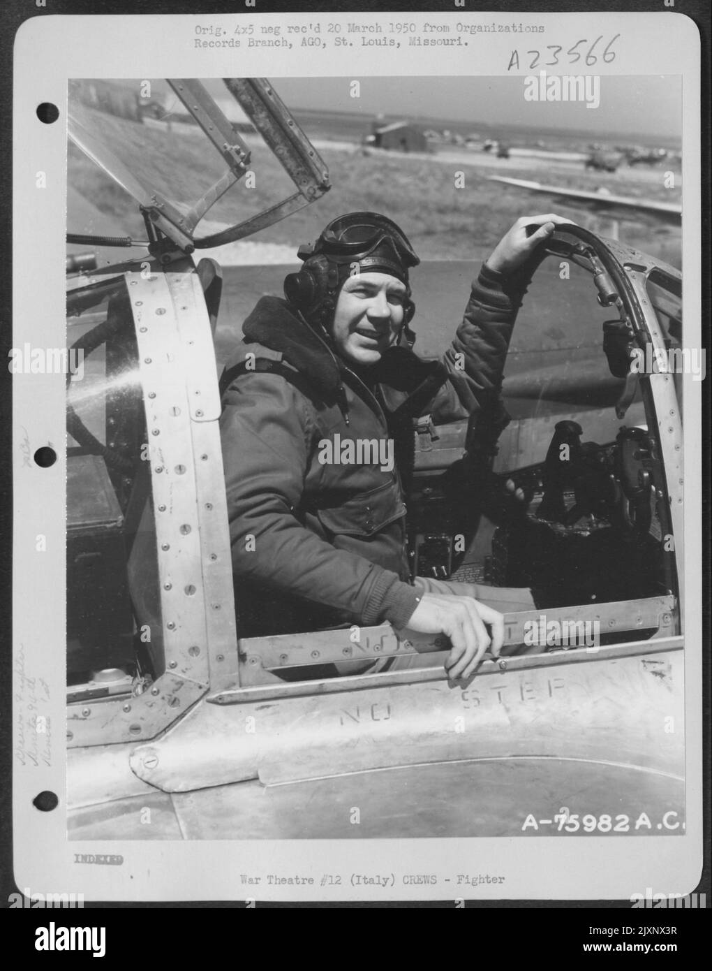 A Pilot Of The 94Th Fighter Squadron, 1St Fighter Group Poses In The ...