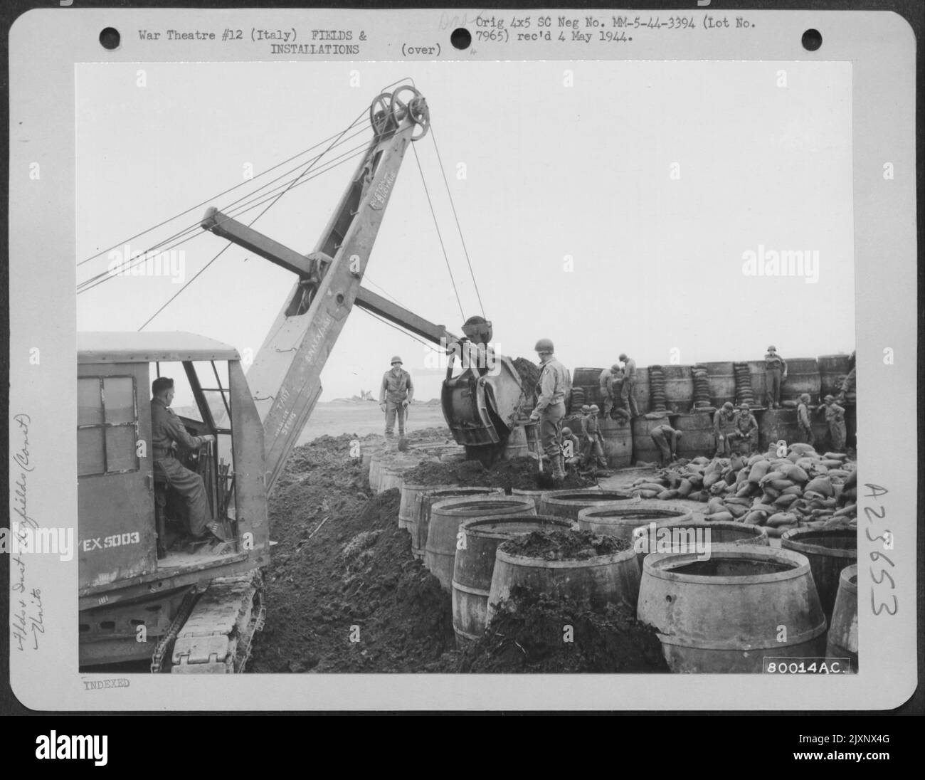 Men Of The 36Th Engineers Are Shown Here Building Airplane Revetments ...