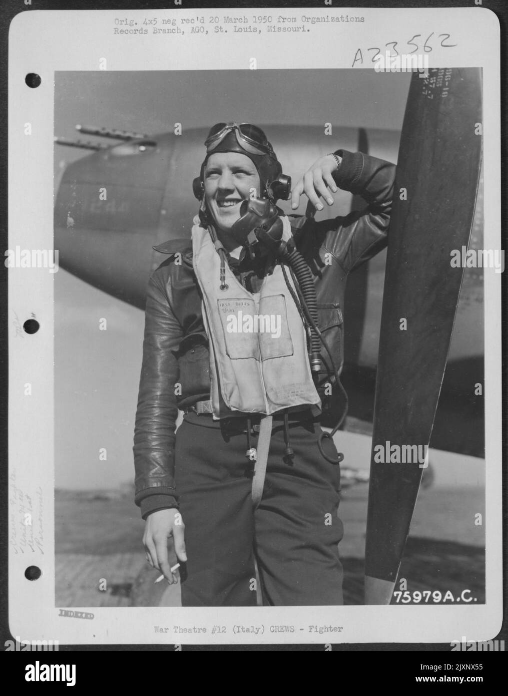 Lt. Armour C. Miller Of The 94Th Fighter Squadron, 1St Fighter Group ...