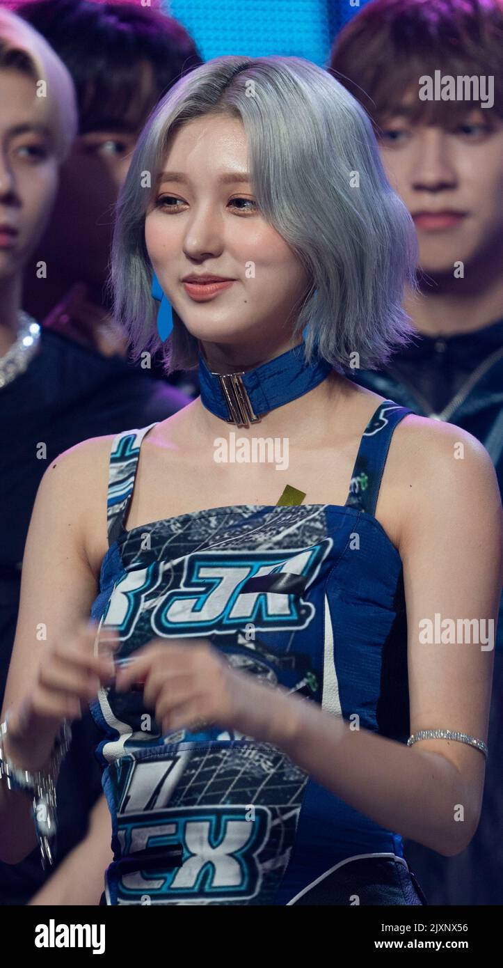 Seoul, South Korea. 07th Sep, 2022. South Korean K-Pop girl group IVE, performs on the stage ...