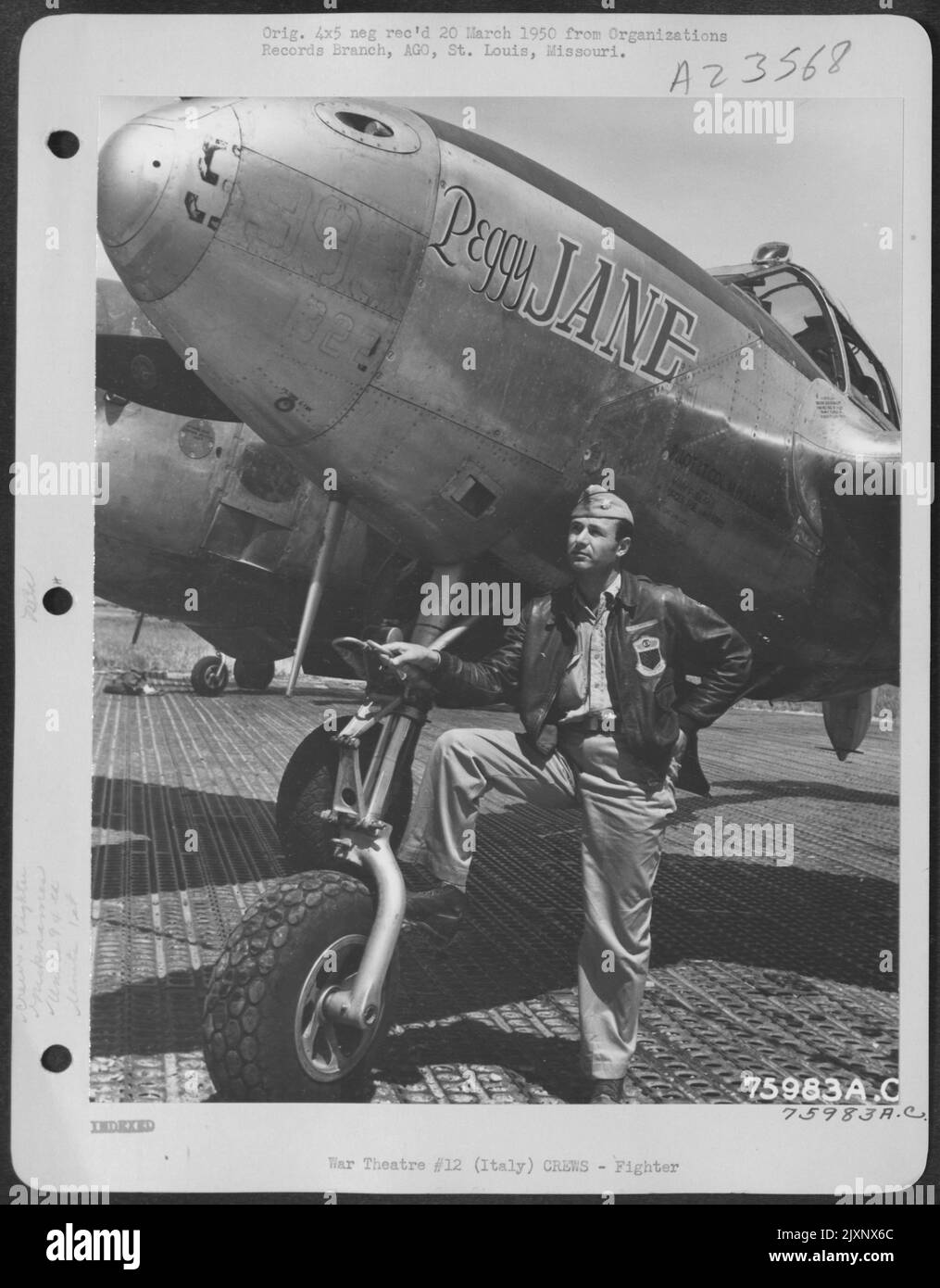 A Pilot Of The 94Th Fighter Squadron, 1St Fighter Group Poses In The ...