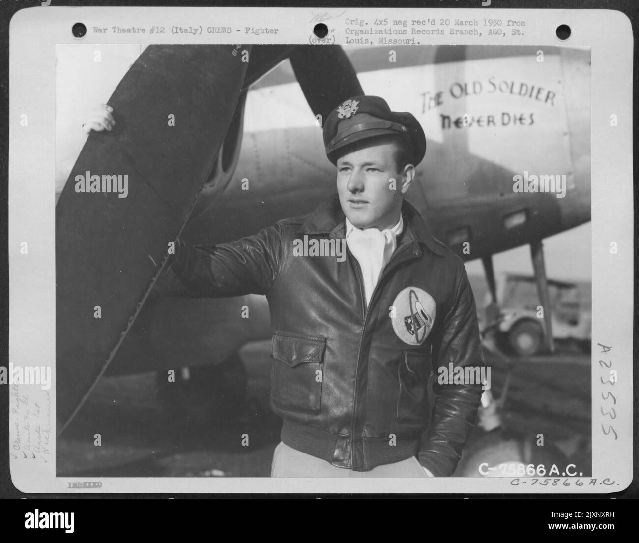 A Pilot Of The 94Th Fighter Squadron, 1St Fighter Group, Stands Beside ...