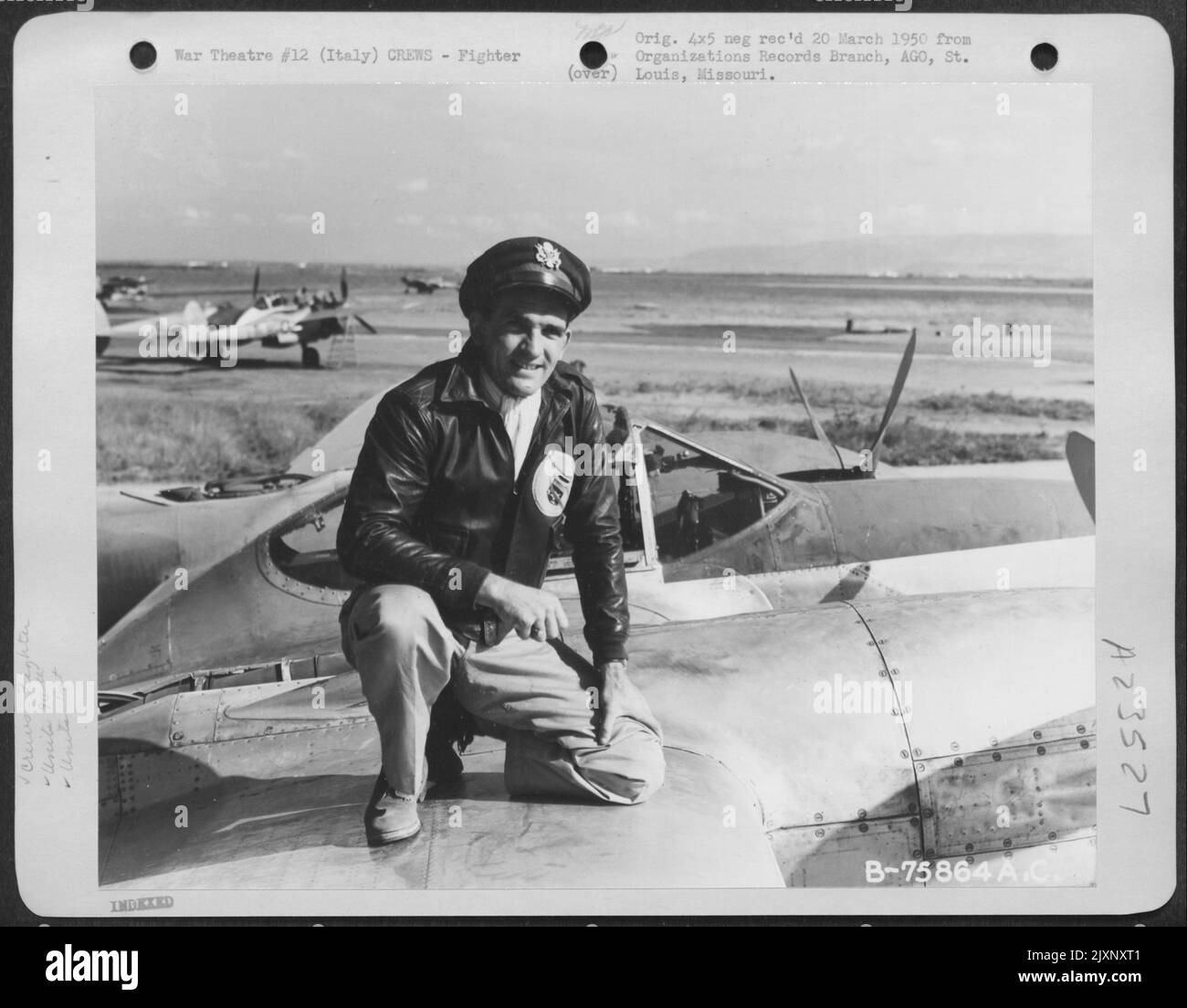 A Pilot Of The 94Th Fighter Squadron, 1St Fighter Group, On The Wing Of ...