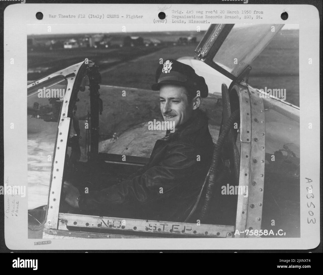 A Pilot Of The 94Th Fighter Squadron, 1St Fighter Group Sits In The ...