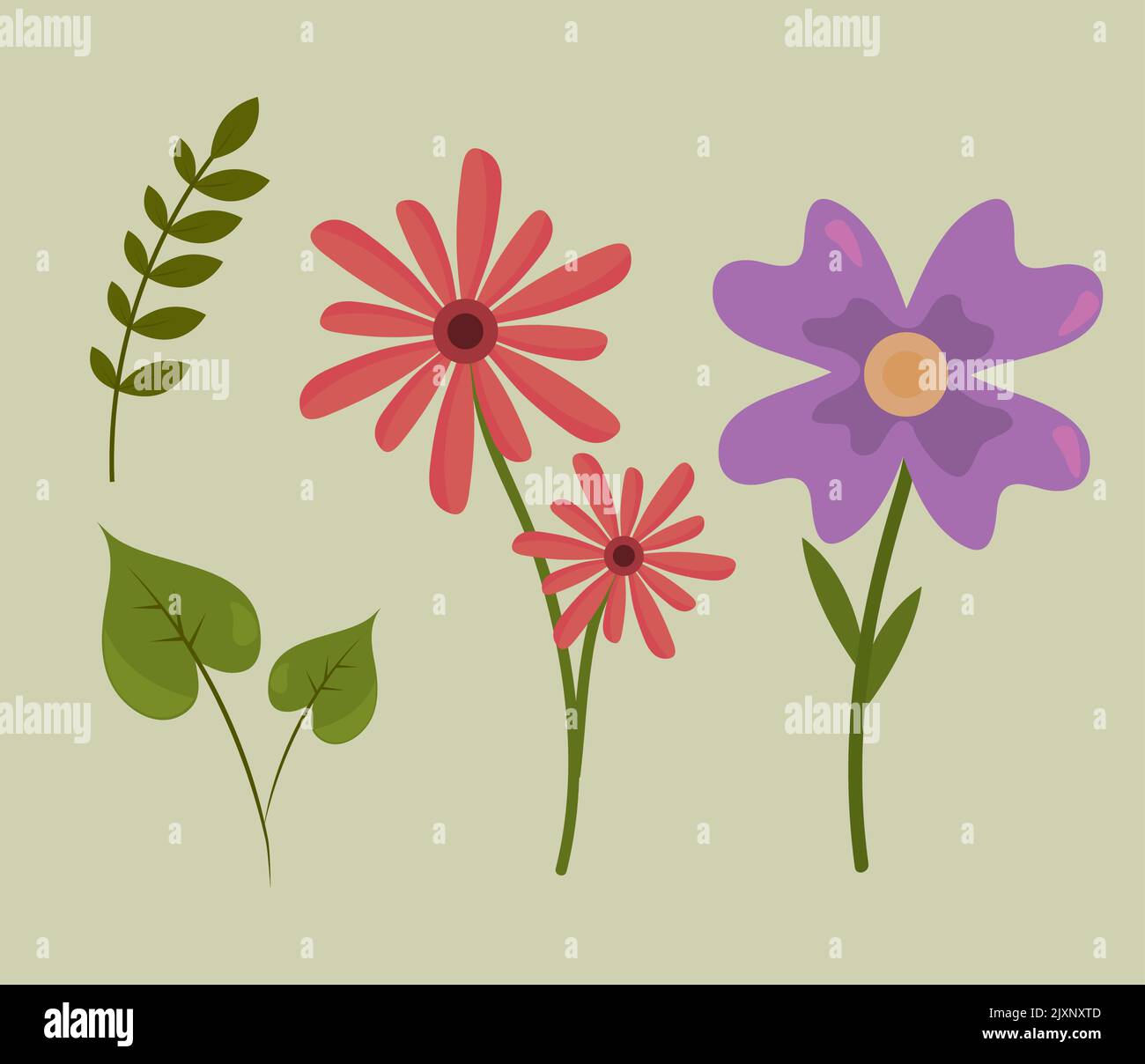 flowers and stem Stock Vector Image & Art - Alamy