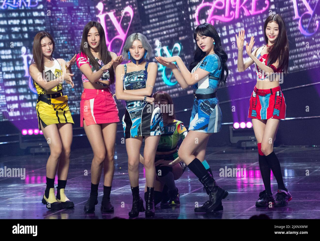 Seoul, South Korea. 07th Sep, 2022. South Korean K-Pop girl group IVE, performs on the stage ...