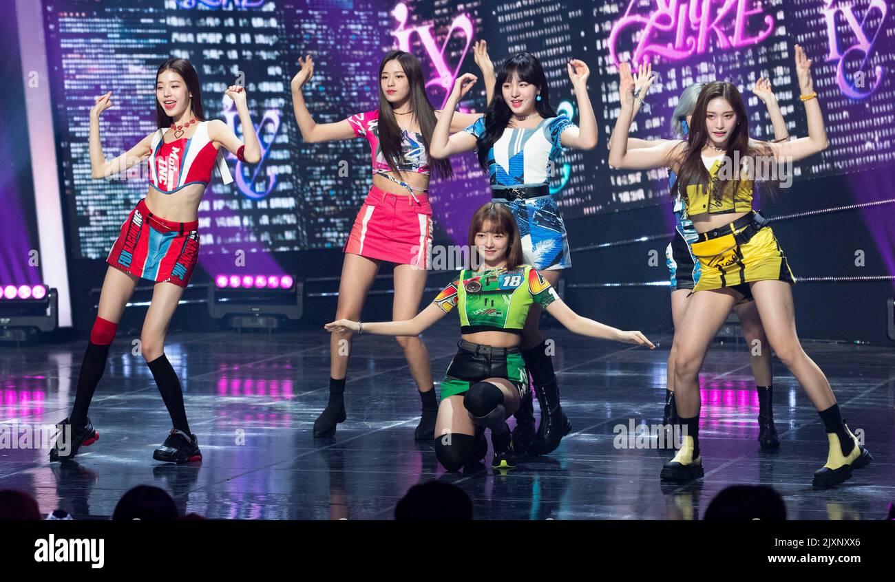 Seoul, South Korea. 07th Sep, 2022. South Korean K-Pop girl group IVE, performs on the stage ...