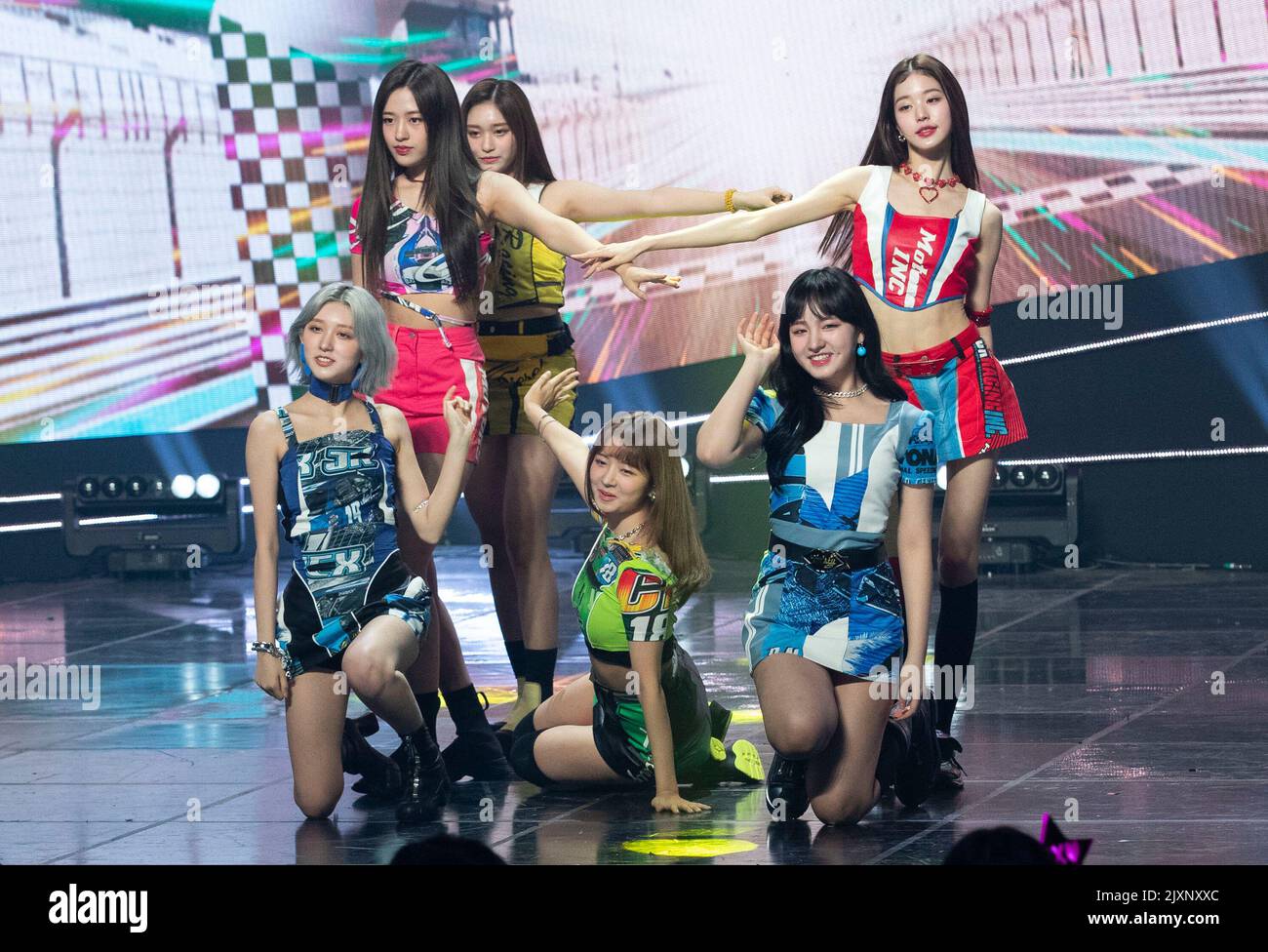 Seoul, South Korea. 07th Sep, 2022. South Korean K-Pop girl group IVE, performs on the stage ...