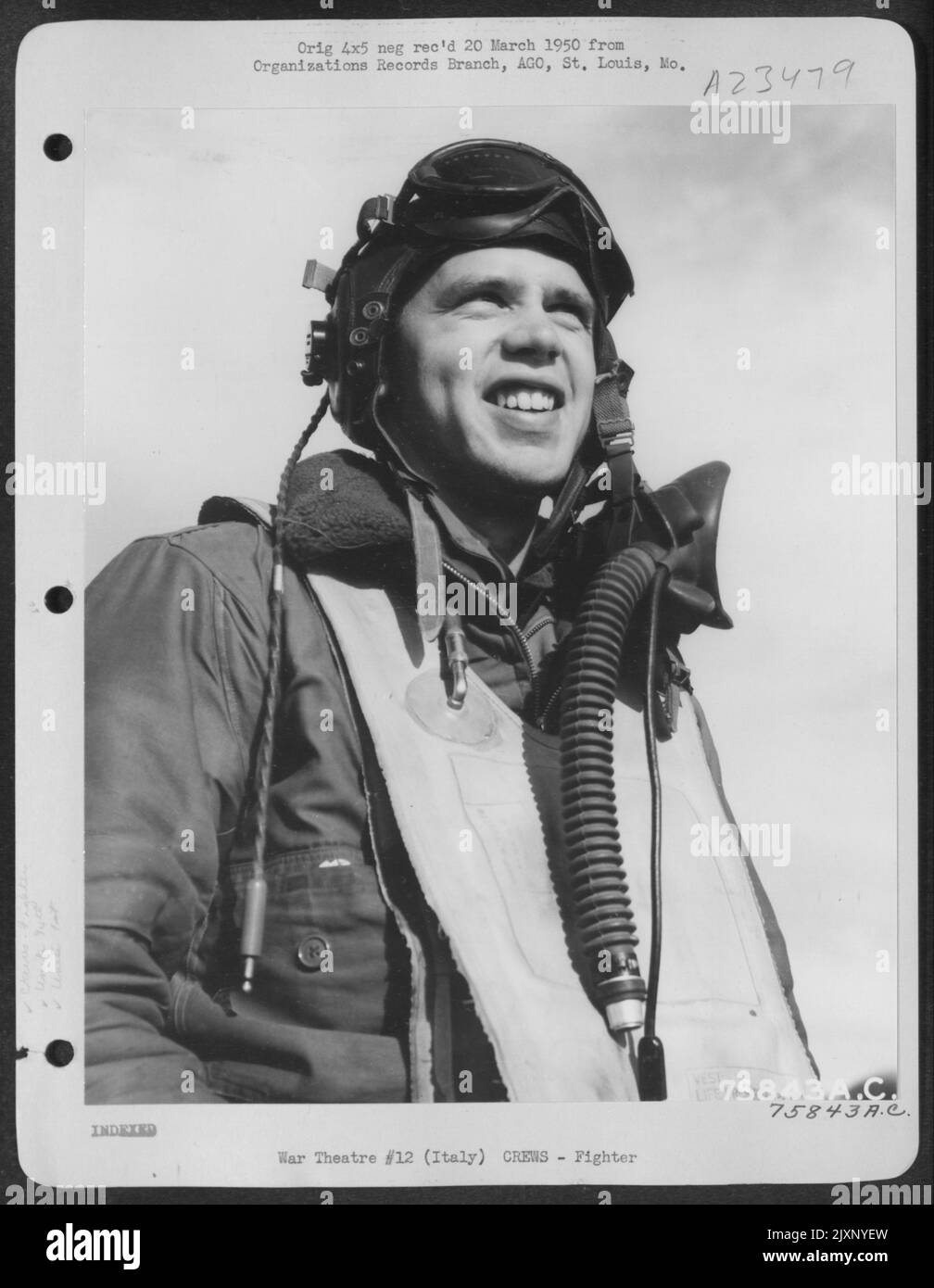 A Lockheed P-38 Lightning Fighter Of The 94Th Fighter Squadron, 1St ...