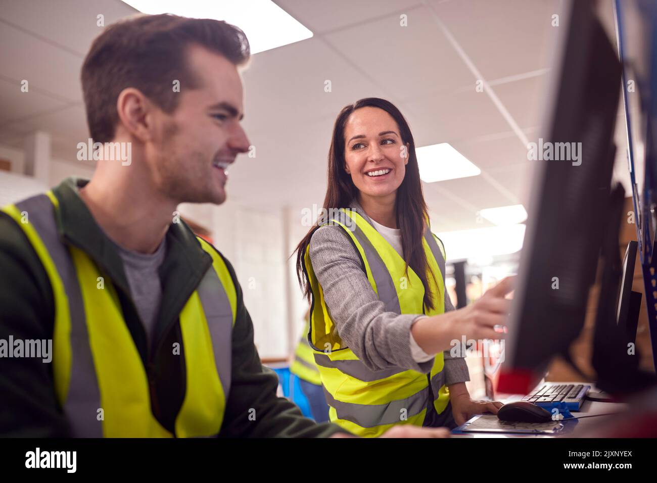 Logistics warehouse management staff hi-res stock photography and ...
