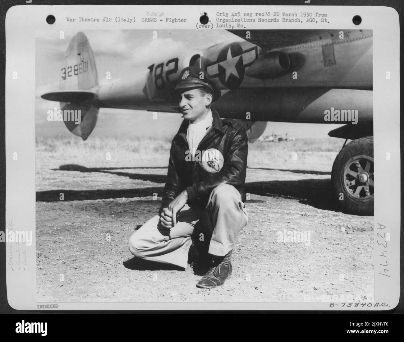 A Pilot Of The 94Th Fighter Squadron, 1St Fighter Group, Poses In The ...