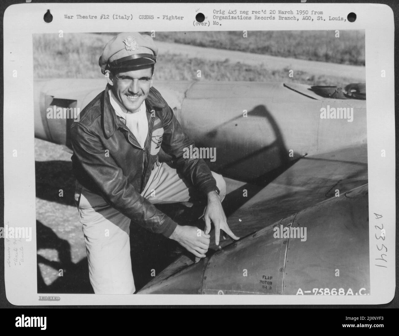 A Pilot Of The 94Th Fighter Squadron, 1St Fighter Group, Stands Beside ...
