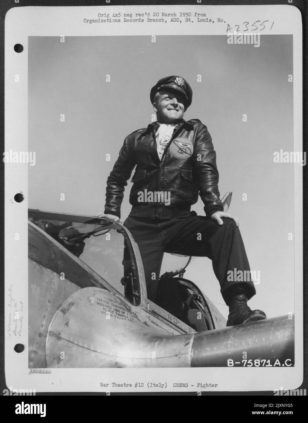 A Pilot Of The 94Th Fighter Squadron, 1St Fighter Group, Stands On His ...