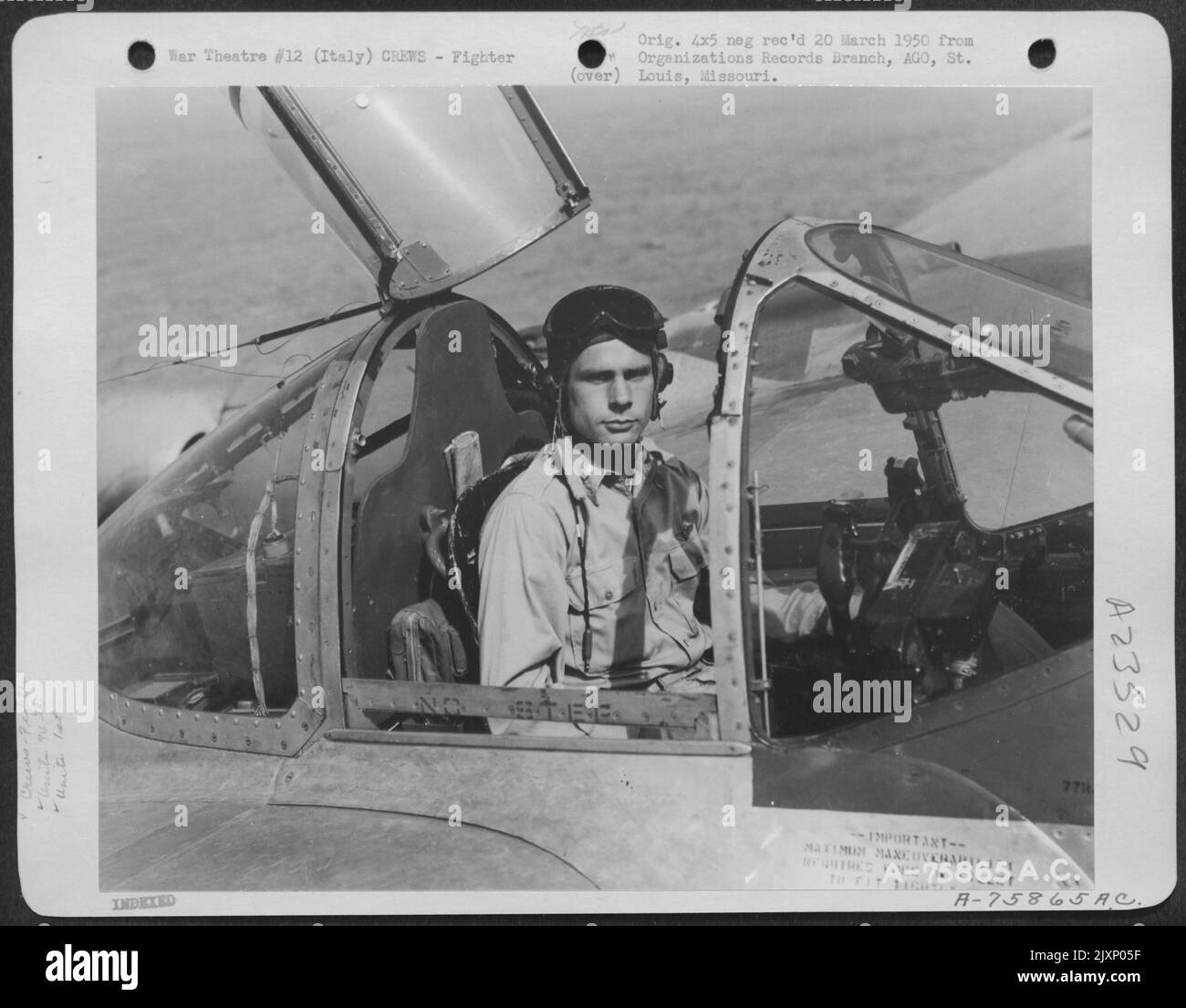 A Pilot Of The 94Th Fighter Squadron, 1St Fighter Group, Sits In The ...