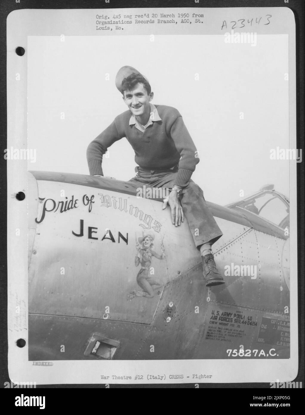 A Ground Crew Member Of The 94Th Fighter Squadron, 1St Fighter Group ...