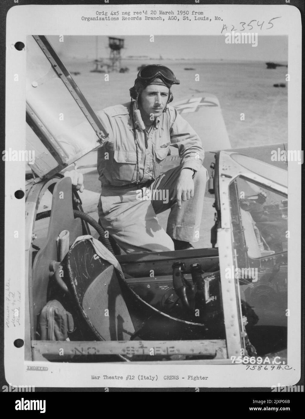 A Pilot Of The 94Th Fighter Squadron, 1St Fighter Group, On His ...