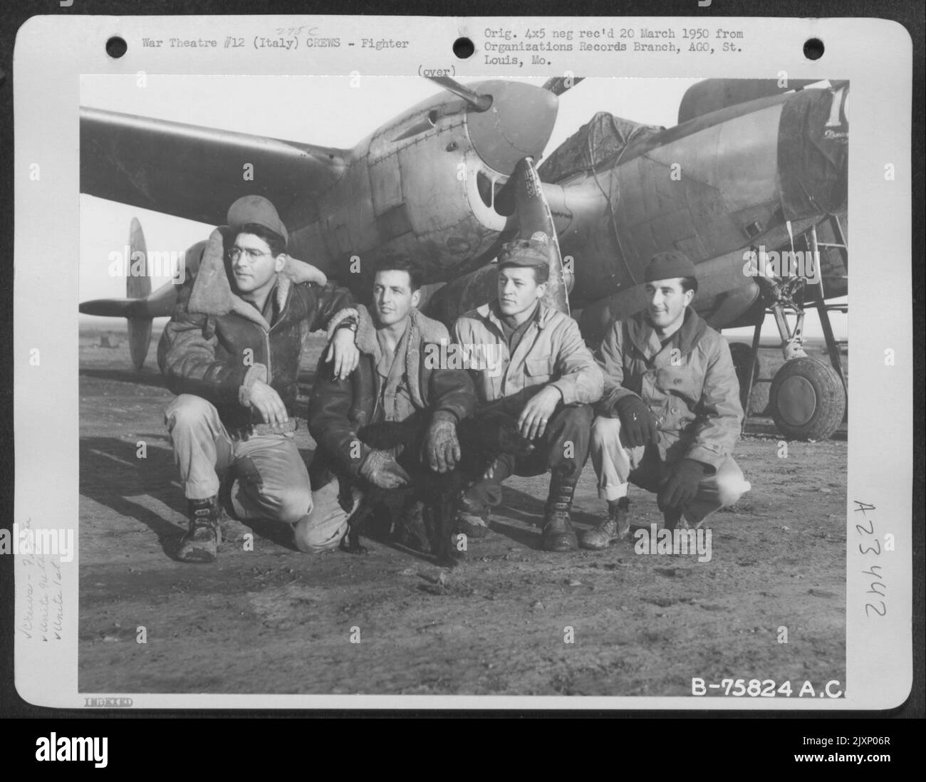 Ground Crew Of The 94Th Fighter Squadron, 1St Fighter Group, Pose ...